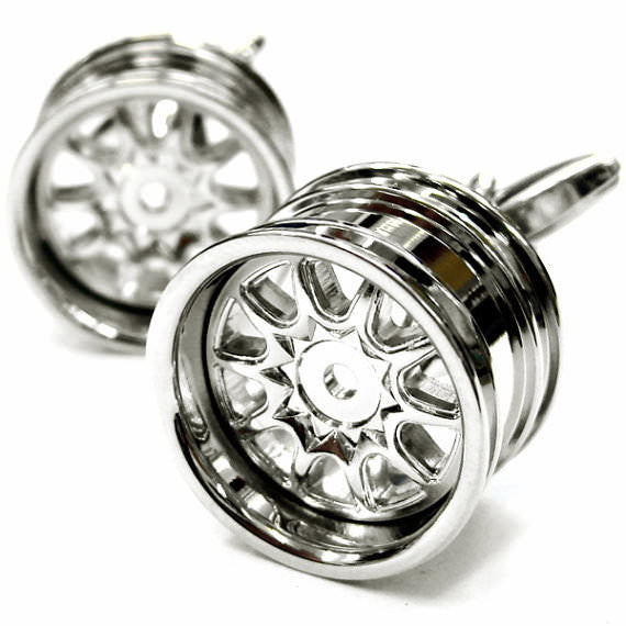 Platinum Wheel Cufflinks – vip cufflinks